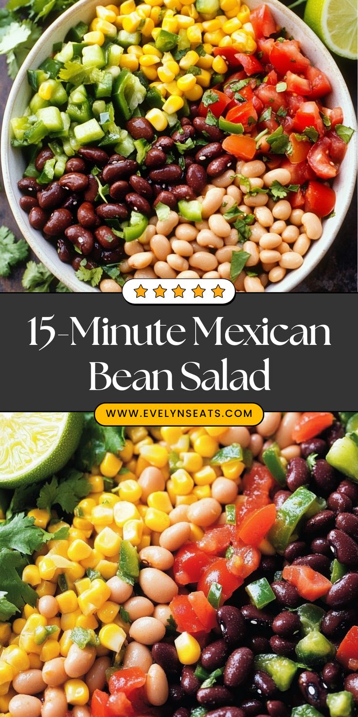 15 Minute Mexican Bean Salad Recipe - Evelynseats