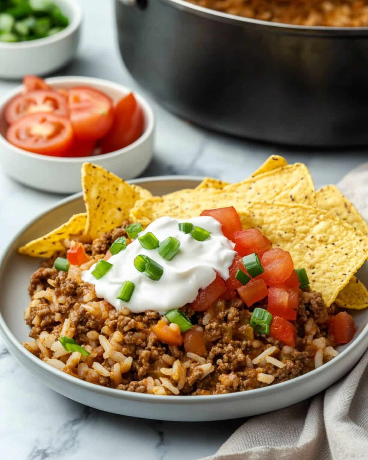 Skillet Taco Rice Recipe - Evelynseats