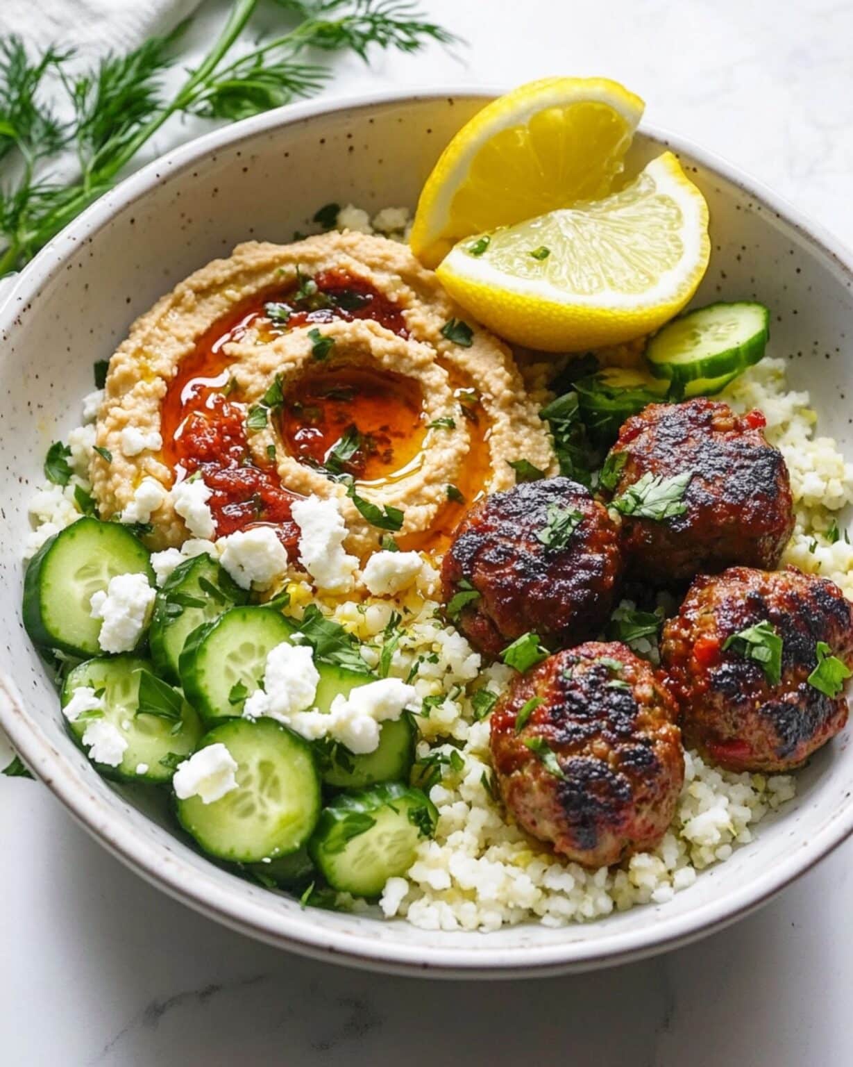 Harissa Chicken Meatballs with Couscous Recipe - Evelynseats
