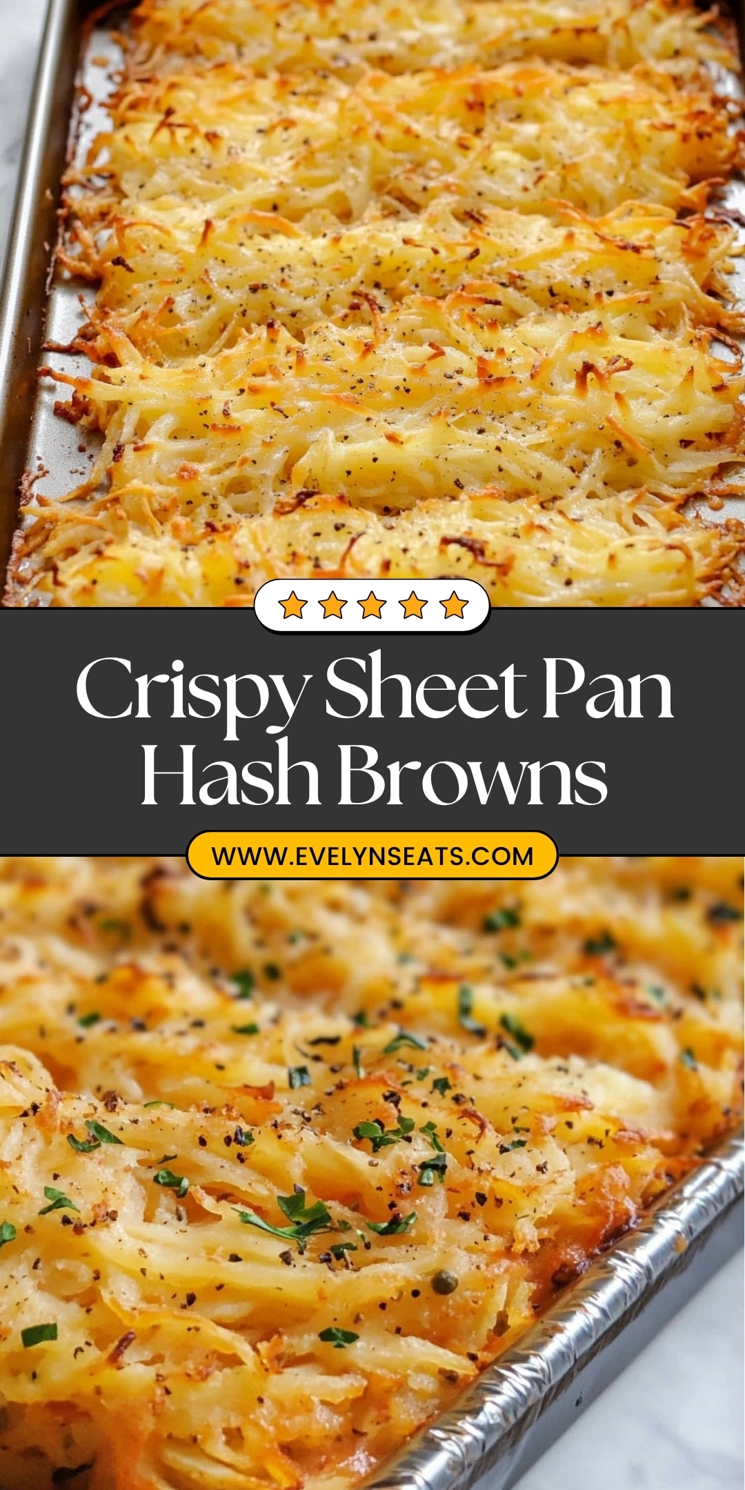 Cheesy Crispy Sheet Pan Hashbrowns Recipe: Golden & Gooey Delight
