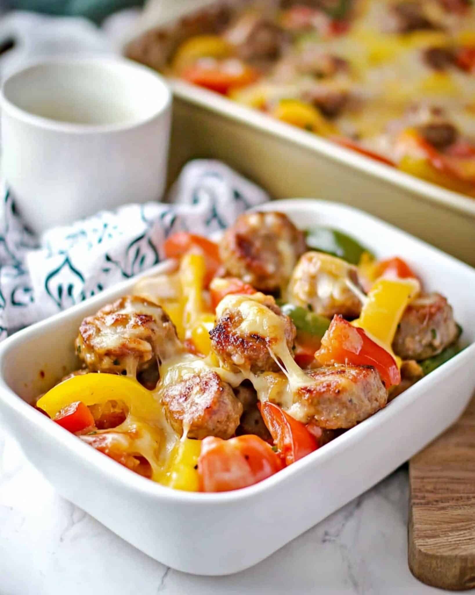 Cheesy Italian Sausage Bake with Peppers Recipe - Evelynseats