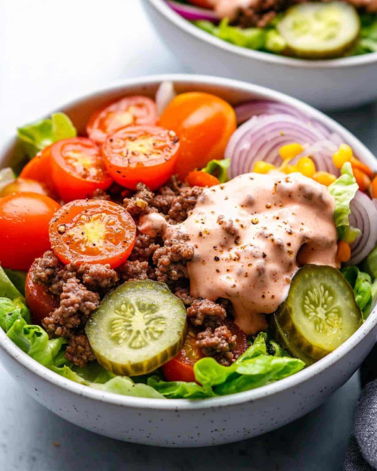 Healthy Burger in a Bowl Recipe - Evelynseats