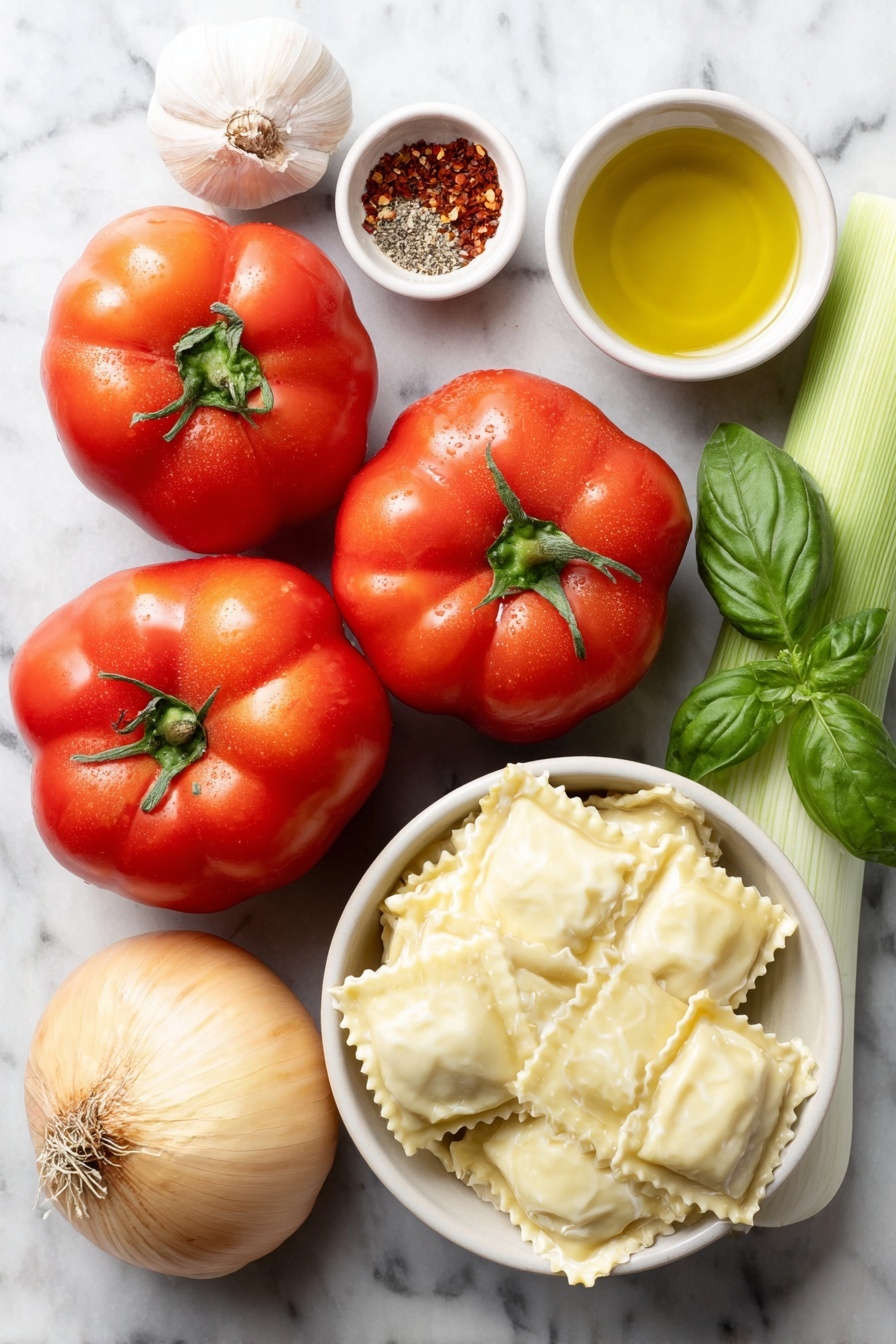 Roasted Red Pepper Ravioli Soup – Cozy & Flavorful Delight