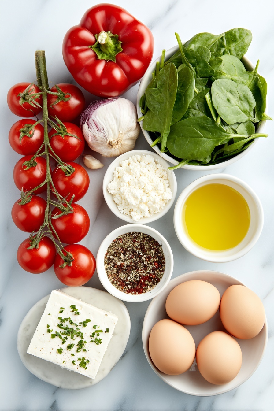 Baked Feta Eggs with Tomatoes: Easy & Flavorful Brunch