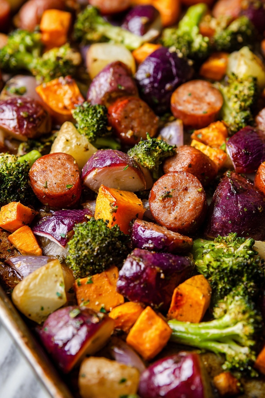 Honey Garlic Kielbasa Sheet Pan - Easy & Flavorful Dinner